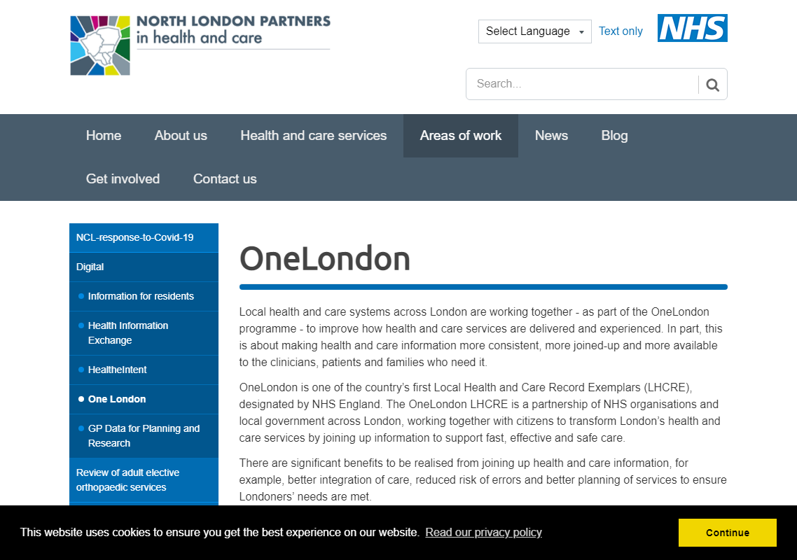 OneLondon Health and Care Record Exemplar - Socitm