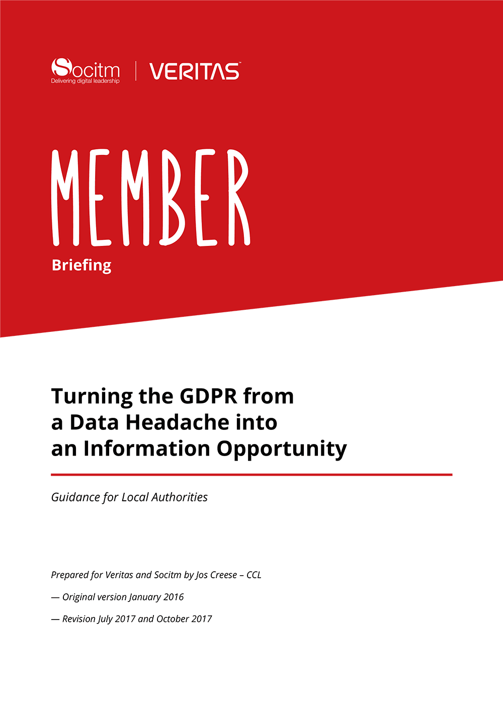 Turning GDPR from data headache to information opportunity - Socitm