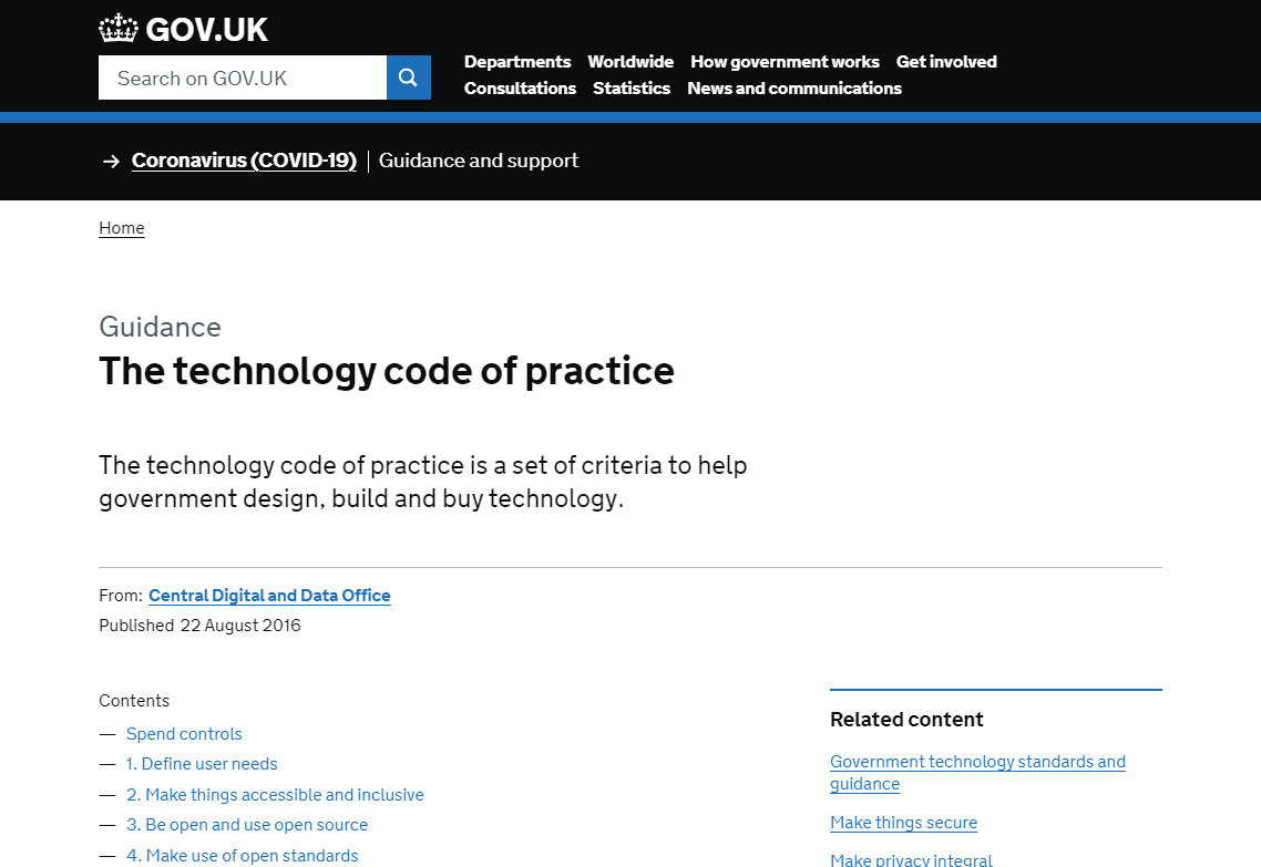 Technology code of practice - Socitm