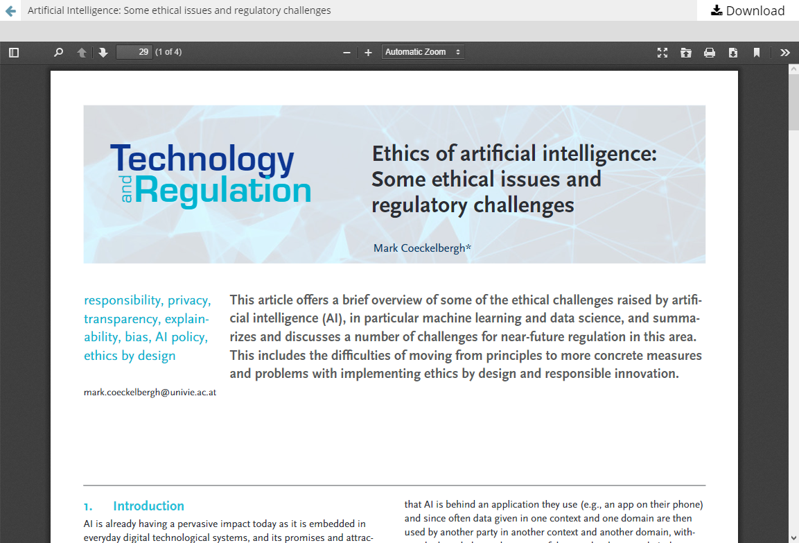 Artificial Intelligence ethical issues and regulatory challenges - Socitm