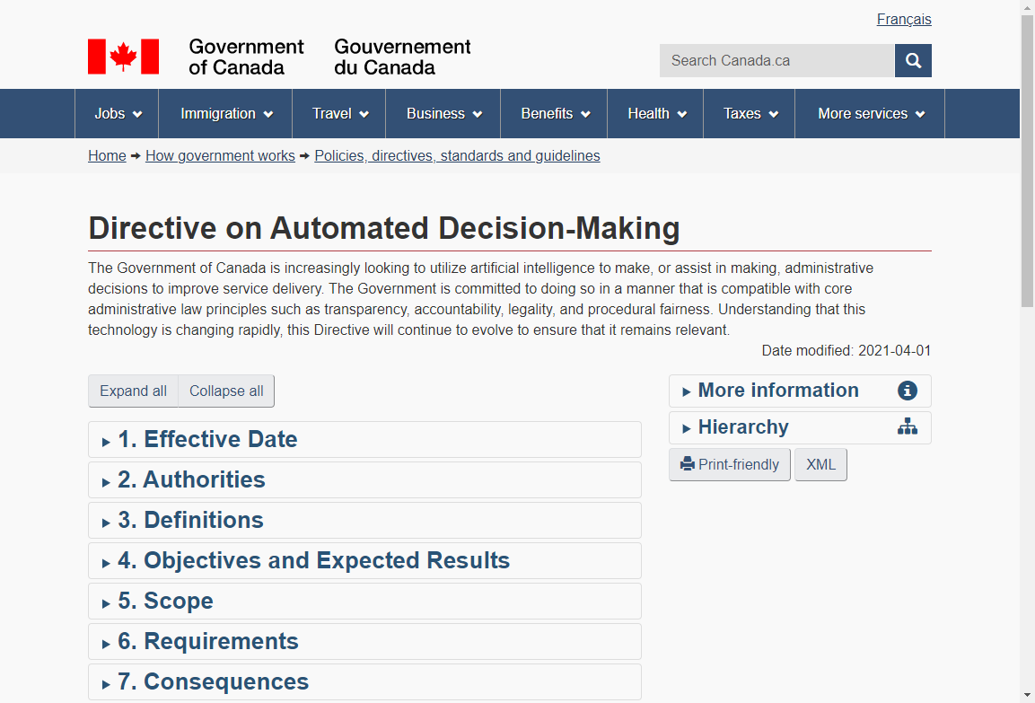 Canada’s directive on automated decision-making - Socitm
